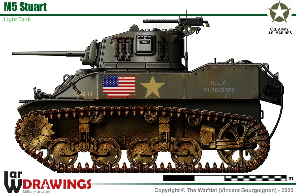 M3 & M5 Stuart - États-Unis - PDZ