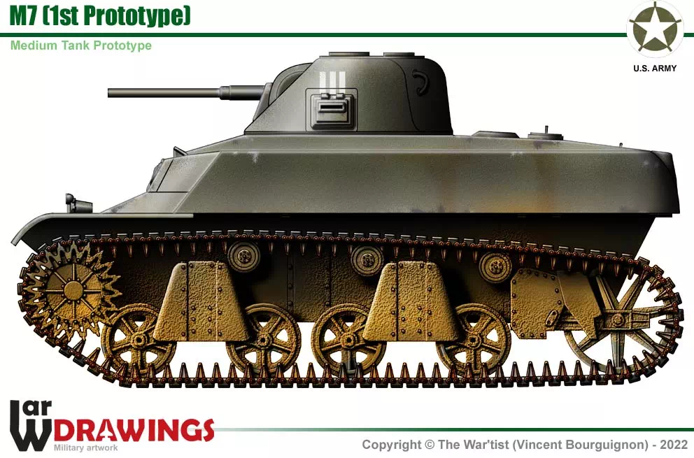 M7 Medium Tank - États-Unis - PDZ