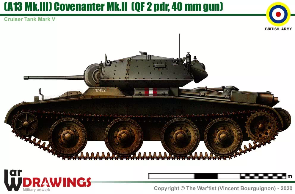 A13 Mk. III Cruiser Mk. V Covenanter - Royaume-Uni - PDZ