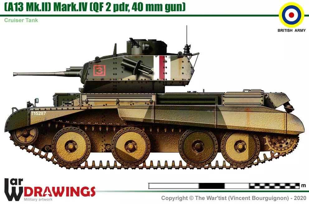 A13 Mk. II Cruiser Mk. IV - Royaume-Uni - PDZ